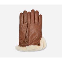 UGG Australia UGG® Handschuhe aus Leder und Lammfell mit Schlitz für Damen in Brown, Größe L
