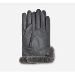 UGG Australia UGG® Handschuhe aus Leder und Lammfell mit Schlitz für Damen in Grey, Größe L
