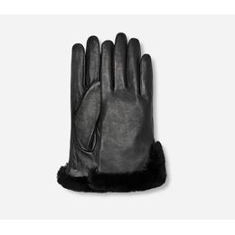 UGG Australia UGG® Handschuhe aus Leder und Lammfell mit Schlitz für Damen in Black, Größe M