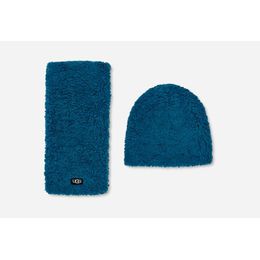 UGG Australia UGG® Set aus Sherpa-Beanie und Schal für Kinder in  Blau Sapphire, Größe 4/6 YRS