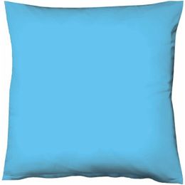 Mako-Satin-Kissenbezug uni colours meeresblau 6072 40x40 - Fleuresse