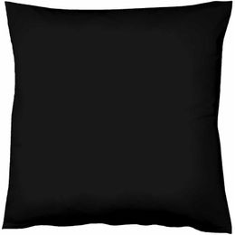 Fleuresse - Mako-Satin-Kissenbezug uni colours schwarz 941 50 x 50 cm