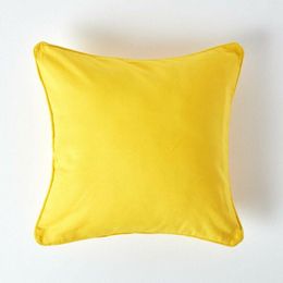 Homescapes - Gelber Kissenbezug aus Baumwolle, 45 x 45 cm - Gelb