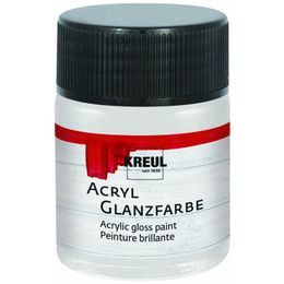 Kreul - Acryl Glanzfarbe hellgrau 50 ml Verzierfarbe
