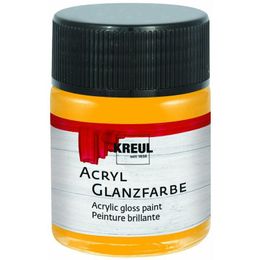 Acryl Glanzfarbe dunkelgelb 50 ml Verzierfarbe - Kreul
