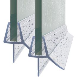 Boromal - 2xDuschdichtung, Ersatzdichtung Duschtür für Duschtür Glasstärken von 4-6mm, Länge 100cm Boden 5mm reißbar Wasserabweiser Duschtür Dichtung