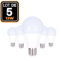 5 LED-Glühbirnen E27 12W 4500K Neutralweiß Hohe Helligkeit