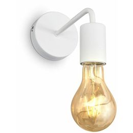B.K.LICHT - led Wandleuchte Retro Wandspot weiß Flurlampe Wohnzimmer Bettlicht Edison E27 - 20