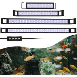 10W led Aquarium mit timer Beleuchtung Aufsetzleuchte Schalentiere.30-50cm - Schwarz - Tolletour