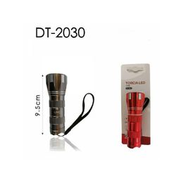 Meditrade GmbH Trade Shop Traesio - mini led taschenlampe tragbare taschenlampe 9,5 cm mit haken DT-2030