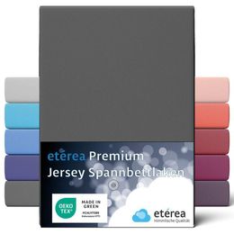 Etérea - Premium Jersey Spannbettlaken Anthrazit 90x200 - 100x200 cm - Anthrazit