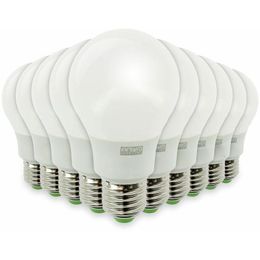 Set mit 10 LED-Lampen E27 11 w Eq 75 w 1055 Lumen Température de Couleur: Blanc chaud 2700K