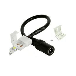 Meditrade GmbH Trade Shop Traesio - 8MM 2-POLIGER clip-stecker für led-leiste 12V mit 2.5MM klinkenstecker-kabel