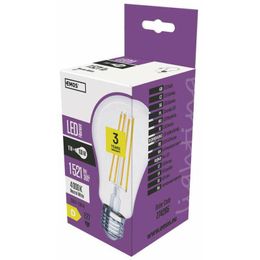 Edison led Lampe Filament A67, 11W Ersatz für 100W Glühbirne, E27 Sockel und Helligkeit 1521 lm, Neutralweiß 4000K, Z74285 - EMOS