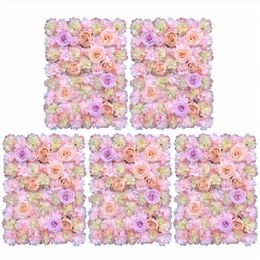 4060cm 5pc Künstliche Blumenwand Rosenwand diy Hochzeit Straße Hintergrund Paneele Wandbehang