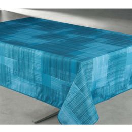 Univers Decor - Tischdecke Fleckenschutz Geoprint rechteckig 145 x 240 cm - blau - bleu