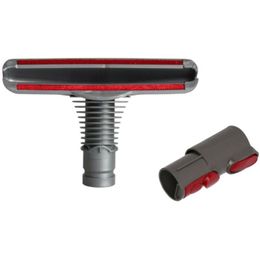 TRADESHOP 2in1 Set: Matratzendüse/Polsterdüse + Anschluss-Adapter kompatibel mit Dyson Staubsaugern (alte und neue Modelle), Ersatz für Dyson 968235-01