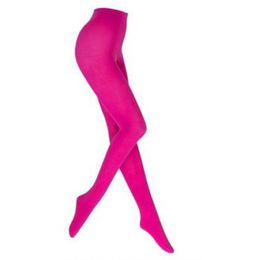 Klassische Strumpfhose 60 den Einheitsgröße Blickdicht Einfarbig Strümpfe Fleece-Thermosocken für Damen & Frauen Pink