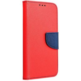 Buch Tasche Fancy kompatibel mit Realme 10 Handy Hülle Brieftasche mit Standfunktion, Kartenfach Rot-Blau - Schwarz