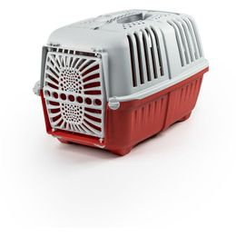 Transportbox für Tiere aus recyceltem Kunststoff, 55x36x36cm, rot - Lionto