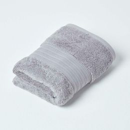 Homescapes - Zero Twist-Handtuch Supima-Baumwolle, grau - Grau