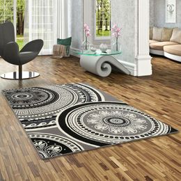 Pergamon Teppich Trendline Mandala Schwarz Creme - 120x170 cm