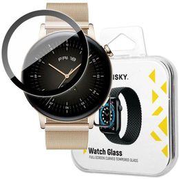 Schutzglas Full Glue kompatibel mit Huawei Watch gt 3 (46mm) Schwarz
