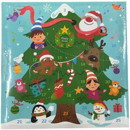 Pbs-factory Gmbh - Adventskalender mit Radiergummi, Motiv Weihnachtsbaum, 26x26x5cm, Kalender Advent