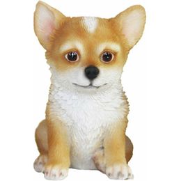 Esschert Design - Hundewelpe Chihuahua Braun & Weiß sitzend