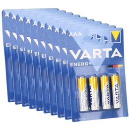 Varta - 40x Energy AlMn aaa 1,5V Micro Batterie im 4er Blister