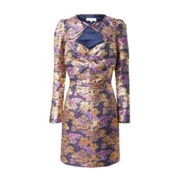 rosemunde Kleid Damen Größe 44 gold / dunkellila / pink Winterkleid