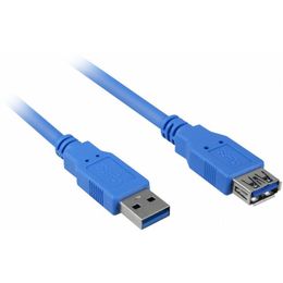 Kabel usb 3.0 Verlängerung 1,0m blau (4044951010875) - Sharkoon