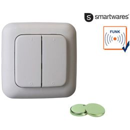 Smartwares® Smartwares - Funkgesteuerter 2-Kanal Wandschalter batteriebetrieben, aufklebbar