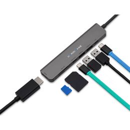 Hurricane USB-Verteiler C0914 USB-C Hub Aluminium Dockingstation 7 in 1 Multiport 4K HDMI