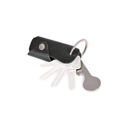 Donbolso Schlüsseltasche Schlüsseletui Leder Etui 1-6 Schlüssel Nappa Schwarz