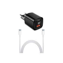 EAXUS 33 Watt USB-A + USB-C Netzteil mit Schnellladefunktion und Display USB-Ladegerät (4000