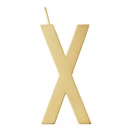Design Letters Kettenanhänger Anhänger X Gold Matt (30mm)