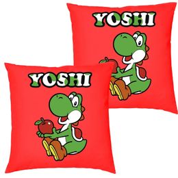 Blondie & Brownie Blondie & Brownie Dekokissen Yoshi Mario Luigi Super Retro Konsole Gamer Gaming