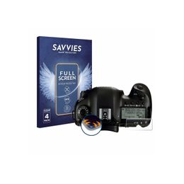 Savvies Full-Cover Schutzfolie für Canon EOS 5D Mark IV (Schulterdisplay)