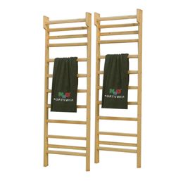 Dynamic24 225x70cm Solide Holz Kletterwand Sprossenwand Massivholz 100 Kg belastbar Sport