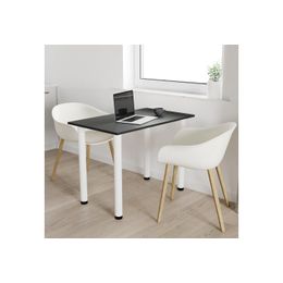 AKKE Esstisch, Esszimmertisch mit weißen Beinen Küchentisch Bürotisch 2mm PVC