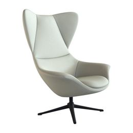 FLEXLUX Ohrensessel Stilo Relaxsessel, Solitär, Stil-Ikone, drehbar, Fuß schwarz, weiß