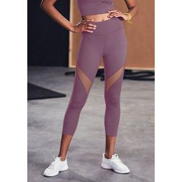 active by Lascana LASCANA ACTIVE Caprileggings -Sport Capri mit kleiner Raffung, Loungewear, lila