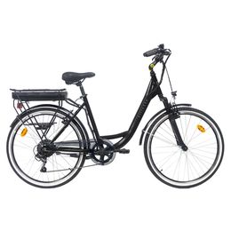 Villette le Petit Bonheur, City E-bike, Damen, 26 Zoll, 6 Gang, schwarz