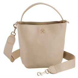 Tommy Hilfiger Beuteltasche TH ESSENTIAL SC BUCKET, mit abnehmbaren Schulterriemen, beige