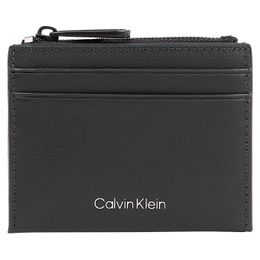 Calvin Klein Kartenetui CK MUST 10CC CARDHOLDER W/ZIP, klassisches Design mit schlichtem Markenschriftzug, schwarz