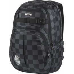 Nitro Schulrucksack Chase, Alltagsrucksack, Rucksack für Freizeit, Schule, Arbeit und Reise, schwarz