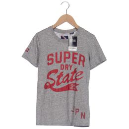 Superdry Damen T-Shirt, grau, Gr. 34