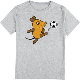 Die Sendung mit der Maus Kids - Die Maus - Fußball T-Shirt grau meliert in 104