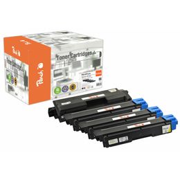 Peach K590 4 Toner (bk, c/m/y) ersetzt Kyocera TK-590 für z.B. Kyocera ECOSYS M 6026 cdn, Kyocera ECOSYS M 6026 cidn, Kyocera ECOSYS M 6526 cdn (wiederaufbereitet)